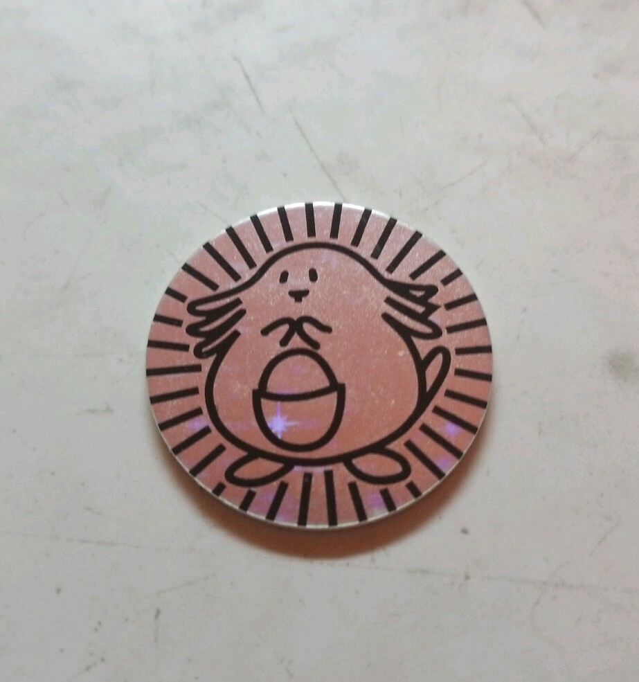 Pokemon CHANSEY Silver Cardboard COIN 1999 Wizards Nintendo/CR/GF Theme ...