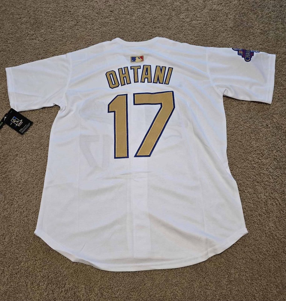 sNWT #17 Shohei Ohtani Dodgers White-Gold Champions 2025 Jersey Youth ...