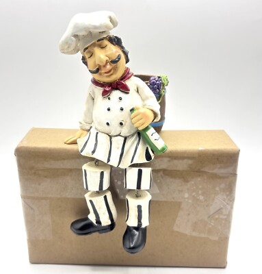 French Chef Shelf Sitter Figurine Dangling Legs Cook Pot Toothpick ...