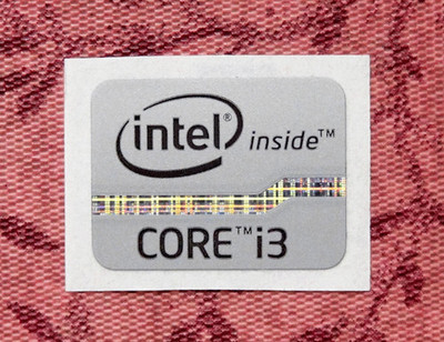 Intel Core i3 Inside Gray Silver Sticker 15.5 x 21mm 2012 Ivy Bridge ...