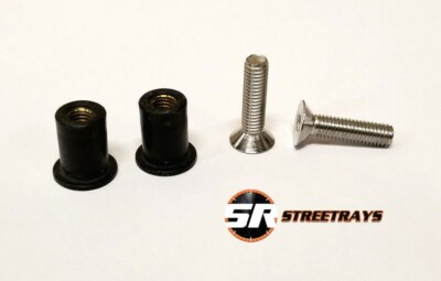 [SR] License Plate Delete Replacement Hardware Bolt & Rubber Nuts ...