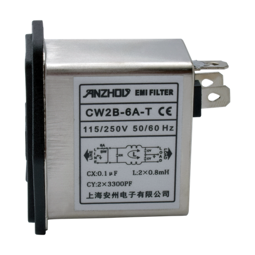 1PC NEW CW2B-6A-T IEC Socket Switch EMI Filter 115/250V 6A AC Power ...