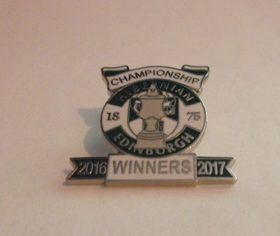 HIBERNIAN FC BADGE CHAMPIONSHIP WINNERS 2017 | eBay