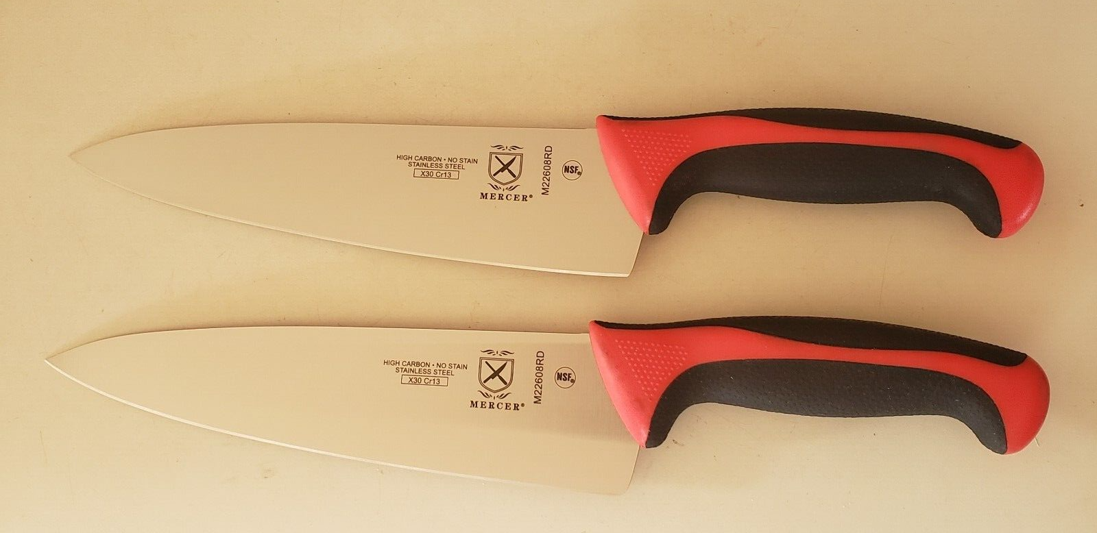 LOT of 2 NEW Mercer Culinary Millennia Red Handle 8" Chef's Knife ...