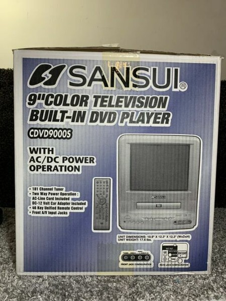 Sansui CDVD9000S 9" CRT TV Television DVD Player Combo for sale online ...