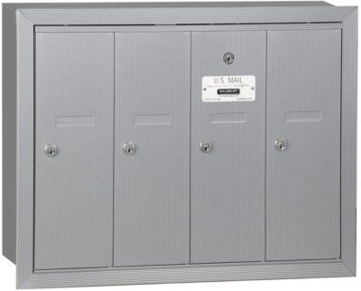 4 Door Apartment Mailbox Multi Family Mail Box Boxes Wall Mount USPS ...