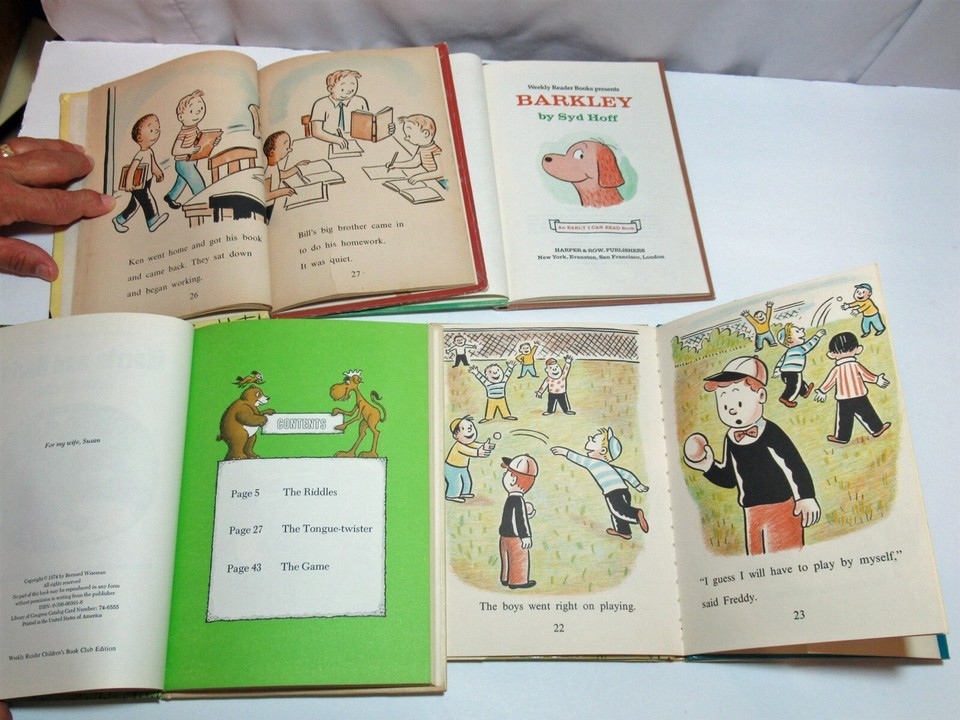 4 Vtg HC Lot I Can Read Weekly Reader Syd Hoff + Morris & Boris Bernard Wiseman | eBay