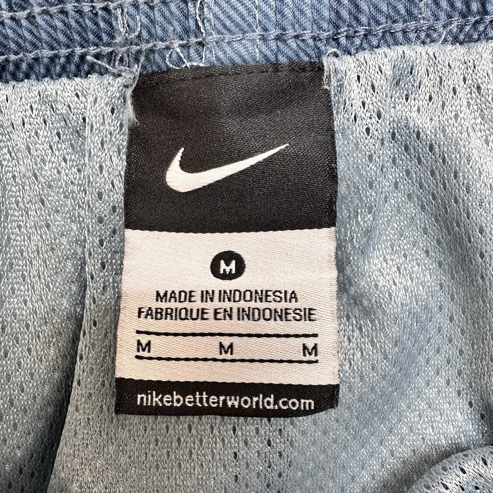 Nike Swim Trunks Men's M Shorts Blue Liner Big Swoosh Pockets Beach ...