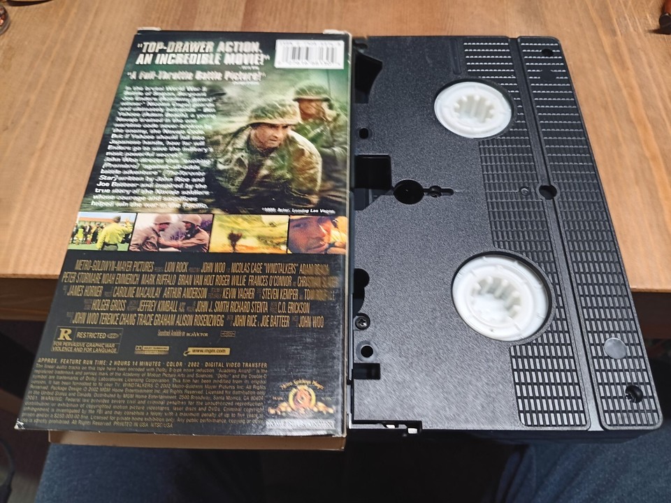 Windtalkers VHS VCR Video Tape Used Movie Nicolas Cage Christian Slate ...