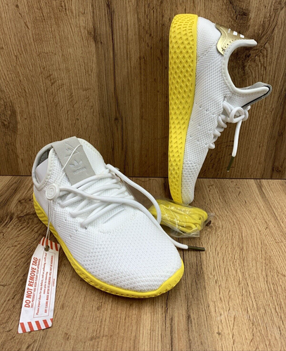 Adidas Pharrell Williams Tennis HU Sneakers Mens Size 4 Yellow White ...