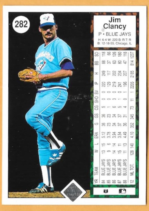 JIM CLANCY TORONTO BLUE JAYS #282 - UPPER DECK NM-MT 1989 | eBay
