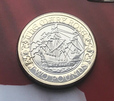 Simply Coins~ 2011 THE MARY ROSE 2 TWO POUND COIN BRILLIANT ...
