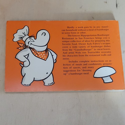 Hippo Cook Book Hippopotamus Hamburger Cookbook Paperback 1969 Jack ...