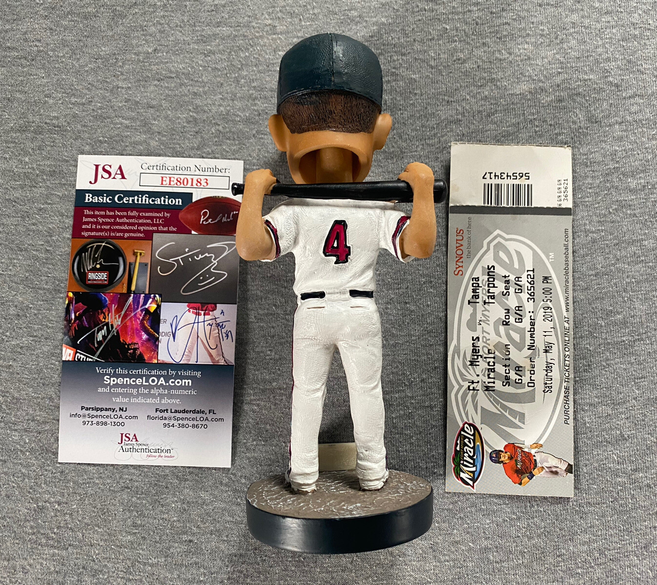 FT. MYERS MIRACLE ROYCE LEWIS AUTOGRAPH SGA BOBBLE HEAD 5/11/2019 JSA ...