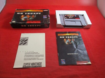 No Escape (Super Nintendo SNES) COMPLETE w/ Box manual game WORKS! | eBay