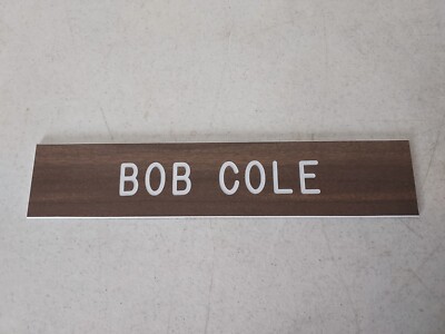 vintage Bob Cole Faux Wood Office Desk Nameplate 10" x 2" | eBay