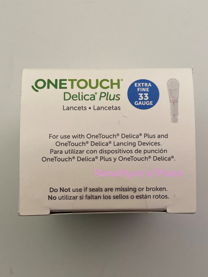 ONE TOUCH DELICA PLUS 33 GAUGE LANCETS --NEW IN SEALED BOX--Exp. 03 31 ...