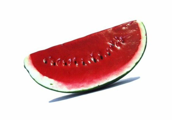 6 PC Artificial Watermelon Slice Plastic Green Red Watermelons Slices ...