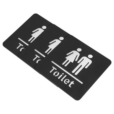 3 Pcs Restroom Sign Square Sticker Men Women Unisex Bathroom Acrylic ...