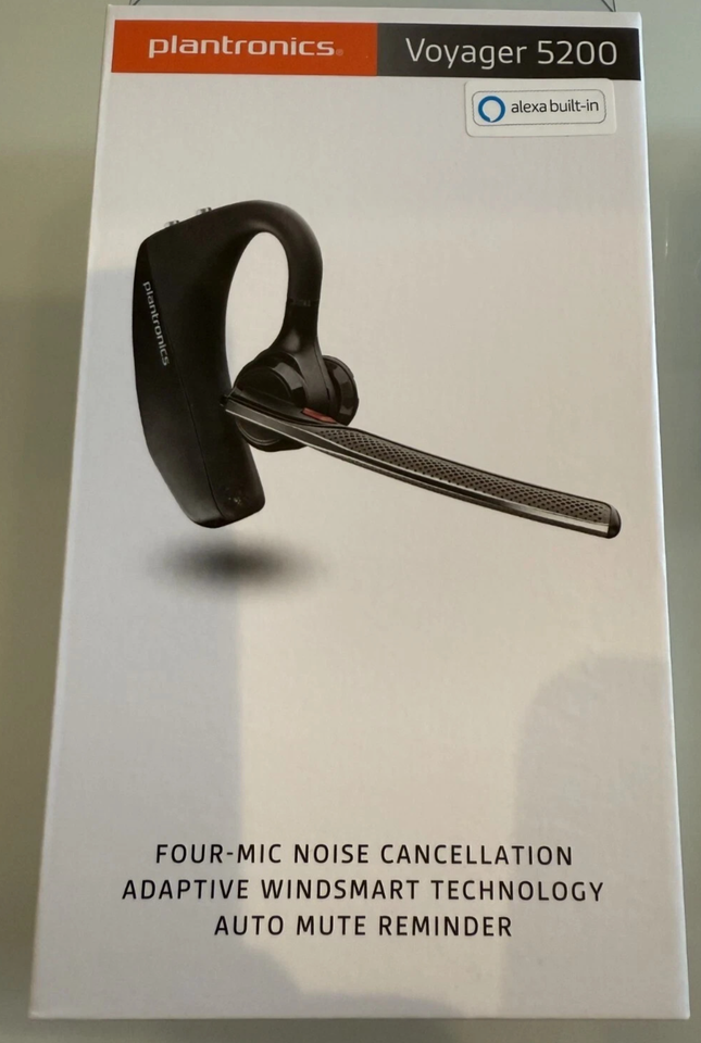 Plantronics Poly Voyager 5200 Wireless Single-Ear Bluetooth Headset in ...