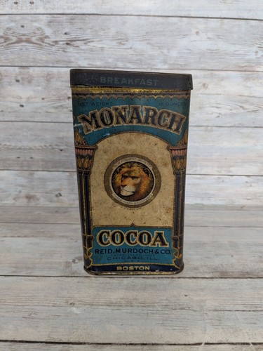 Vintage 1920's Monarch Breakfast Cocoa Tin, Reid, Murdoch & Co. Chicago ...