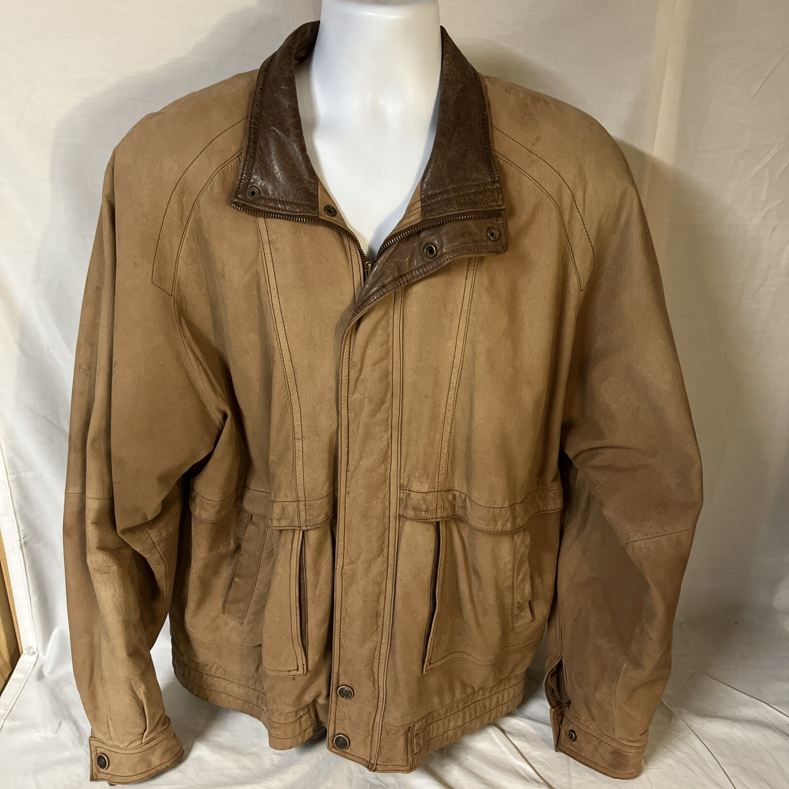 Wilsons Adventure Bound Brown Mens Leather Jacket Med… - Gem