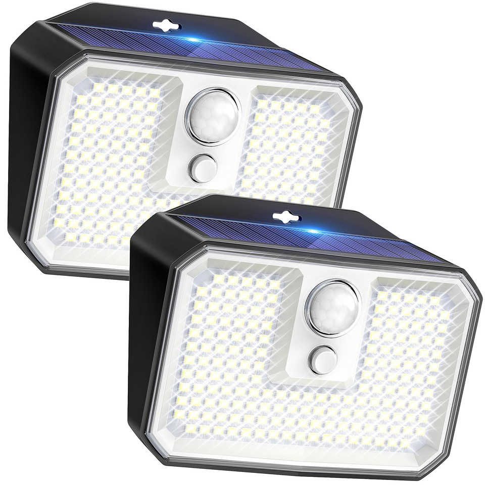 SUPER BRIGHT 168 LED Solar Power Motion Sensor Lights Outdoor Security ...