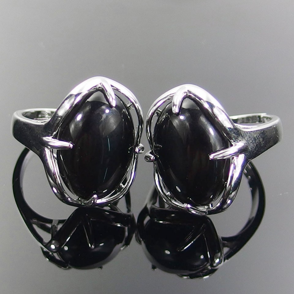 silver plated adjustable rings set with assorted natural gemstone beads ...