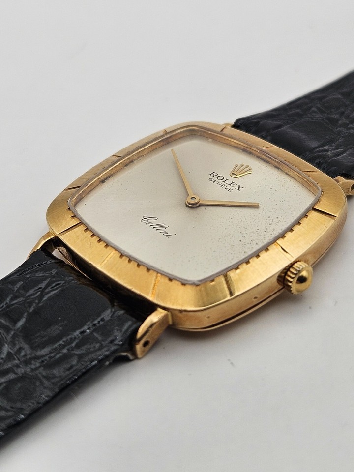 Vintage Rolex Cellini Tank 4084 70s Manual Wind 18K Yellow Gold ...