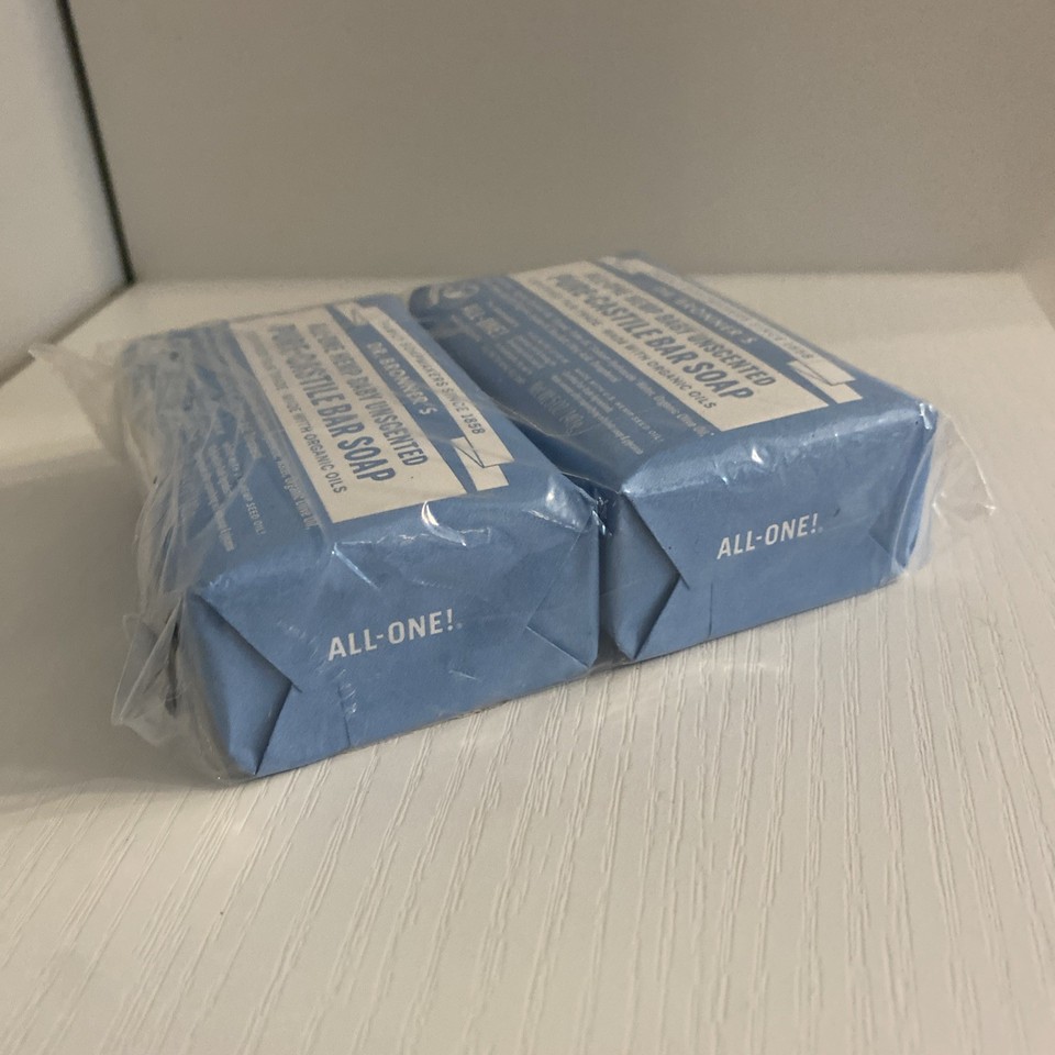 🧼2 X Dr. Bronner's Magic Soaps Hemp Baby Unscented Pure Castile Soap ...