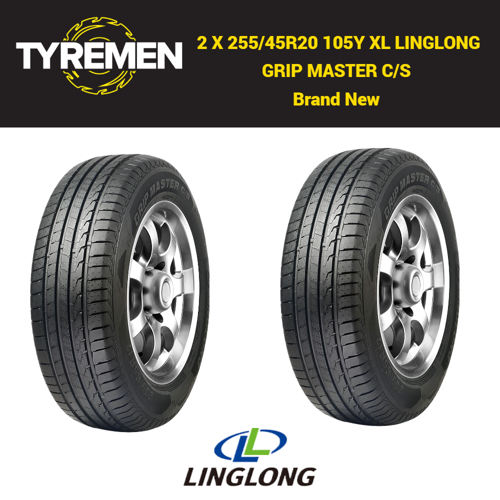 2 X New 255/45R20 105Y XL LINGLONG GRIP MASTER C/S 255 45 20 2554520 A ...