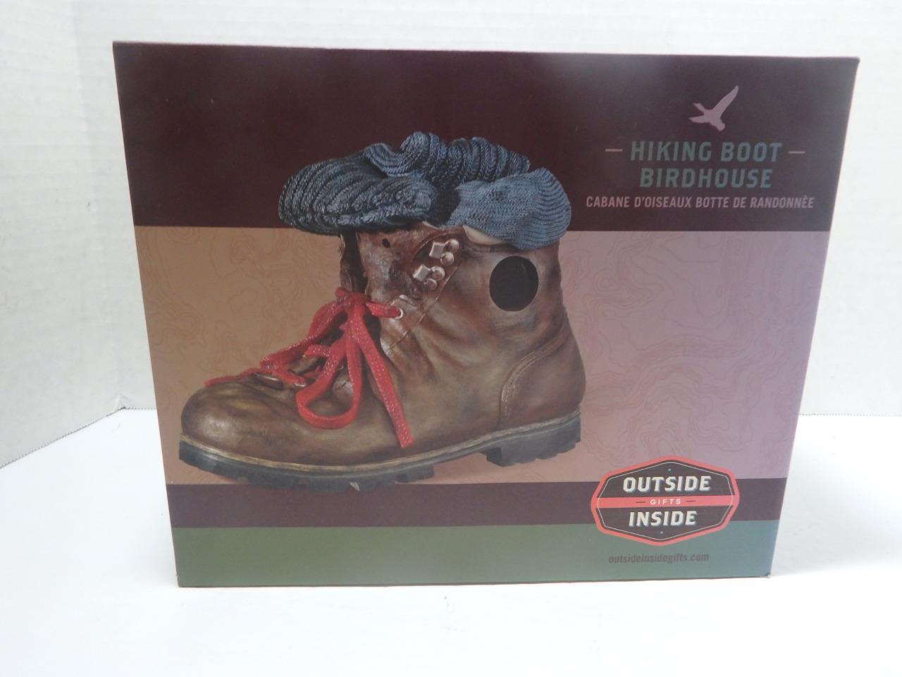 NIB Hiking Boot Birdhouse Outside Inside 9.2 H x 7 W 4.5 D | eBay