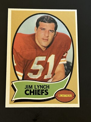 1970 Topps Football #51 Jim Lynch Rookie EX+ KC Chiefs Notre Dame Set ...