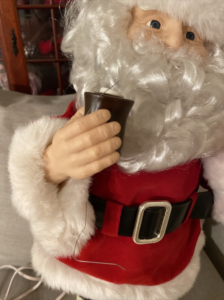 Vintage 1995 Telco Santa Claus W/ Pipe Motionette Animation. Works! | eBay