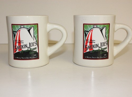 Vintage Smokin Joes Coffee Mugs Cup Art Deco Design Set of 2 Rare | eBay