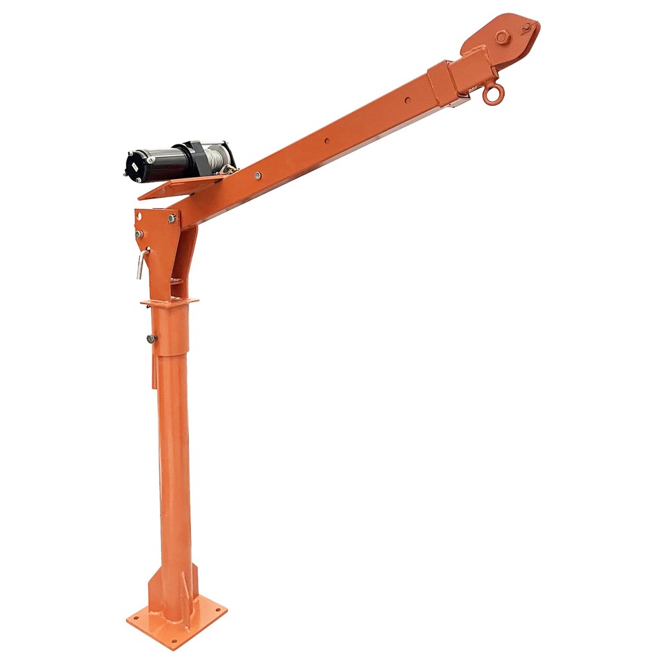 Winch Crane Davit Crane 360 Swivel Electric 1100lbs Lift Rotation Arm ...