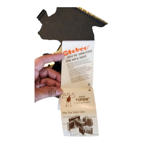 Vtg NWT STEBCO Black Vinyl Pilot Briefcase Travel Case Heavy Duty ...