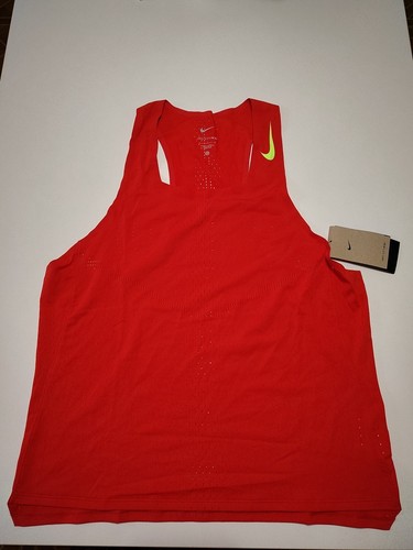 Nike Dri-FIT ADV AeroSwift Running Tank Top Mens Large Red DM4624-635 ...