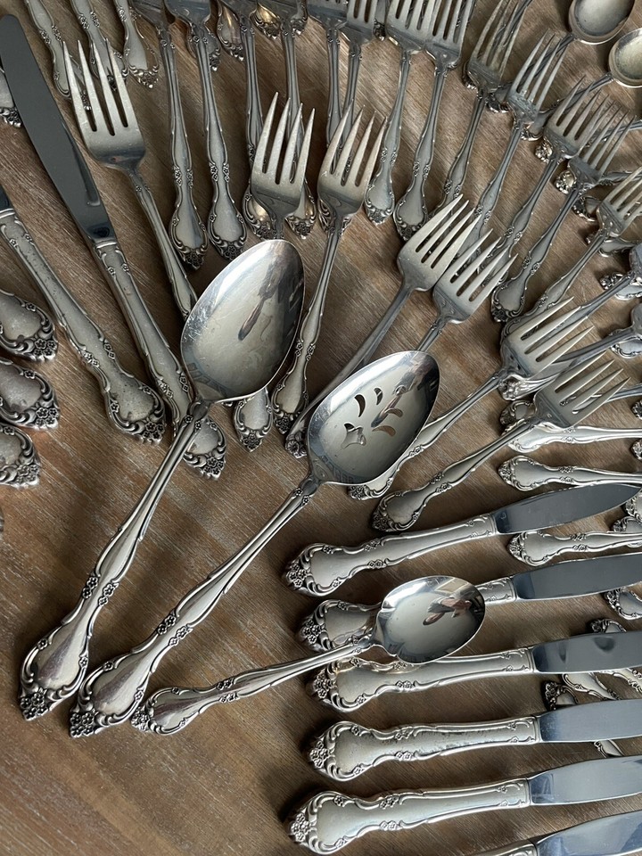 Oneida Community AFFECTION Service for 12 Flatware 75 pieces plus ...