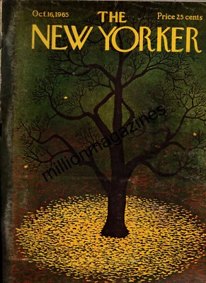 1965 New Yorker October 16 - The Golden Tree - Truman Capote In Cold ...