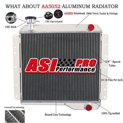 4-Row Aluminum Radiator Fit Toyota Land Cruiser HJ45 HJ47 2H 3.6L&4.0L ...