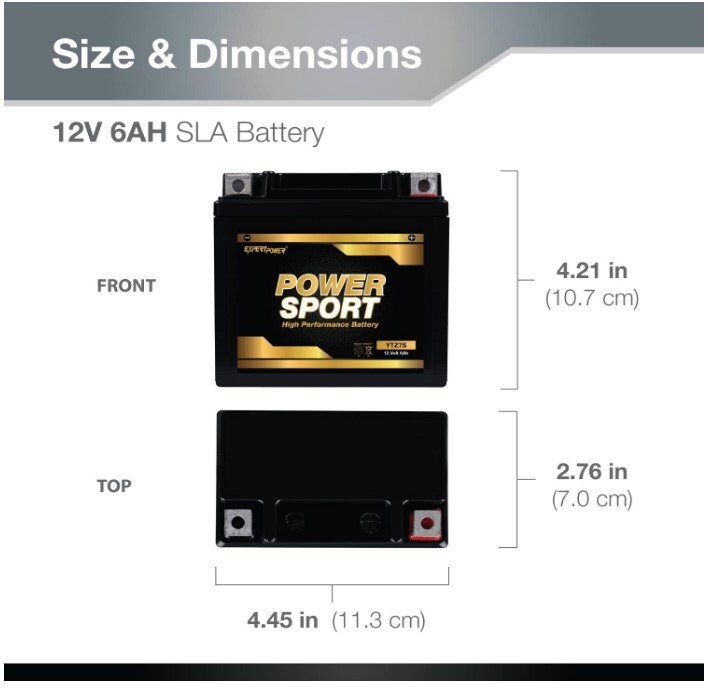 12V 6AH Battery for Yamaha 450 WR450F 2003-2007 Replaces Yuasa | eBay