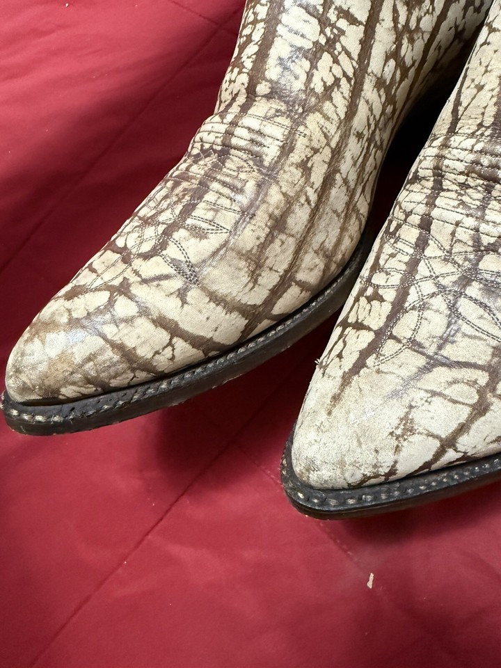 Men’s Size 10.5D J Toe Justin 9712 Wildebeest Cowboy Western Boots | eBay