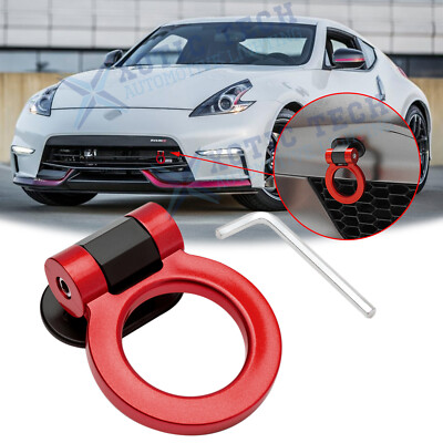 For Nissan 370Z Red Track Racing Style ABS Plastic Tow Hook Ring Look ...
