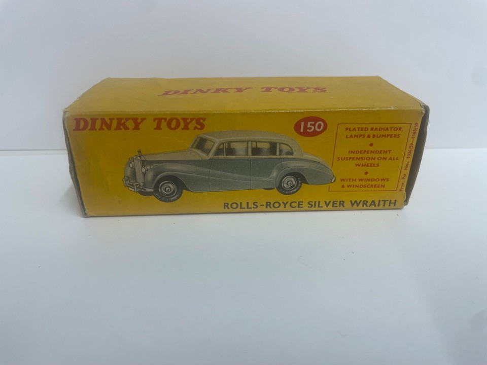 Dinky Toys #150 Rolls Royce Silver Wraith Diecast Model. Mint and Boxed ...