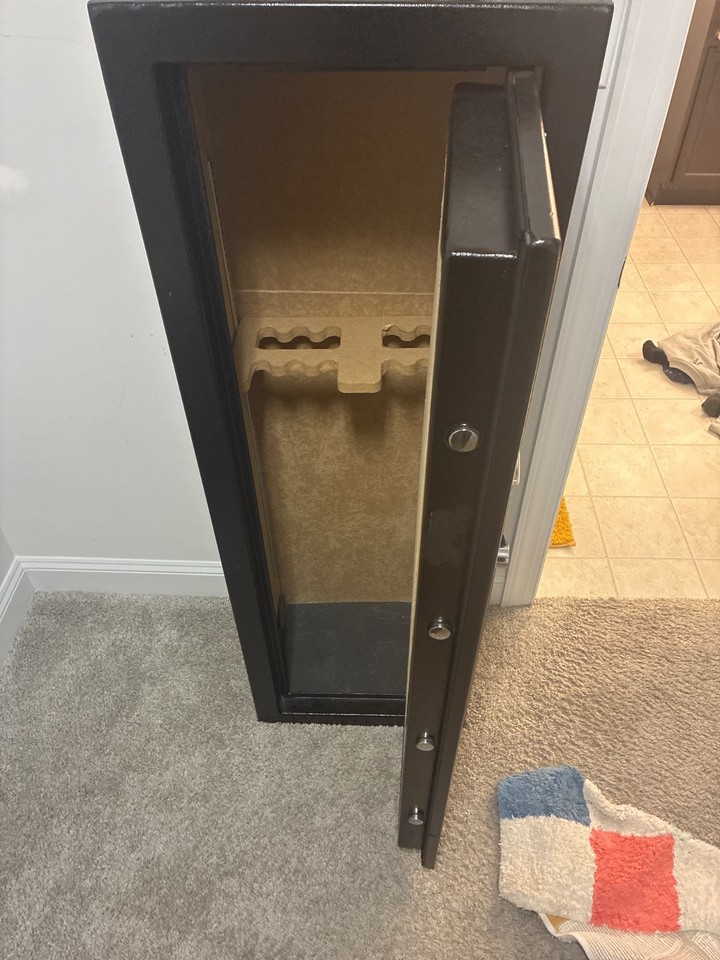 Black gun safe with pin code access lock | eBay