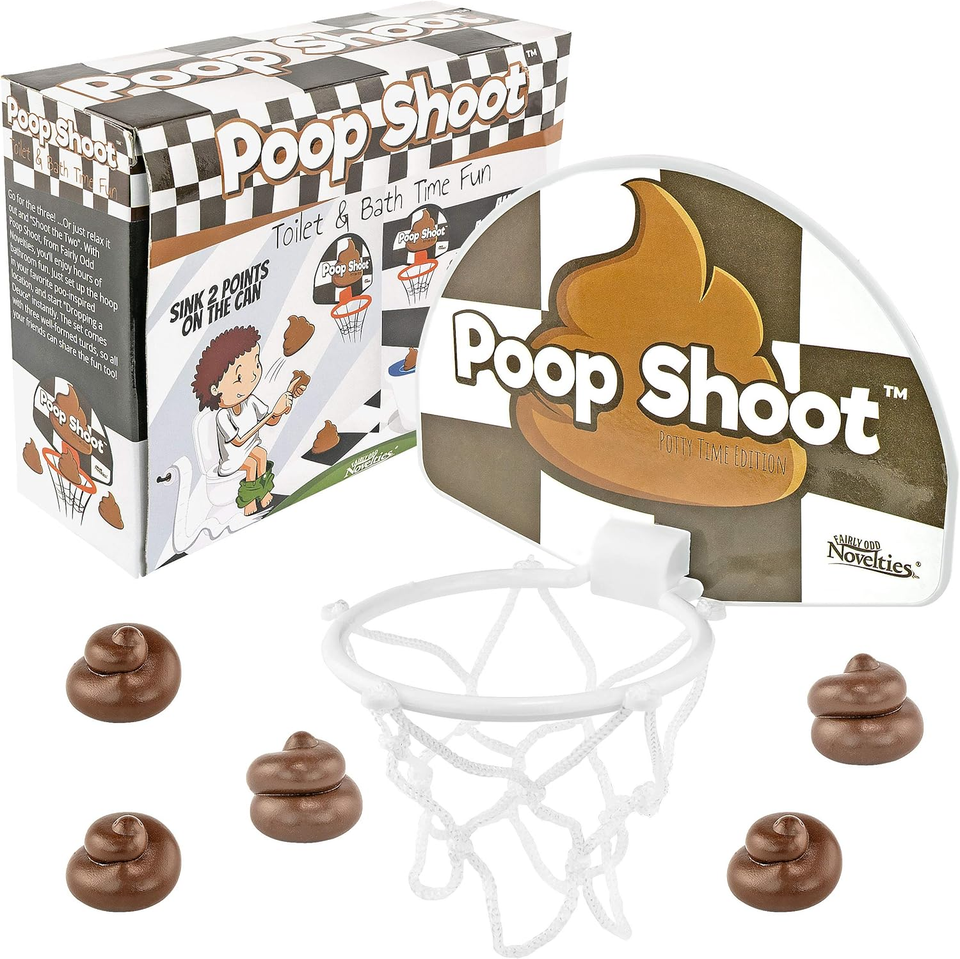 Poop Shoot, the Novelty Poop Basketball Game Funny Bathroom & Toilet ...