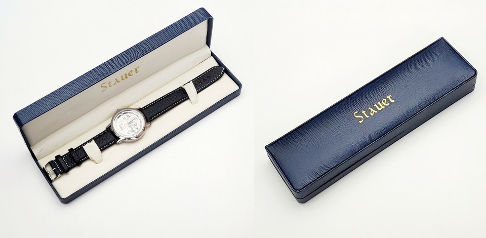 RARE,UNIQUE Men's SKELETON AUTOMATIC Watch STAUER STT021-BLK. In BOX | eBay