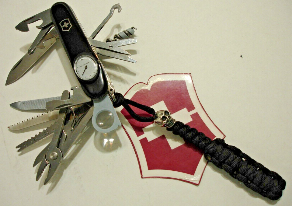 Supertimer Victorinox Black Swiss Army Survival SOS Kit-Watch Swiss ...