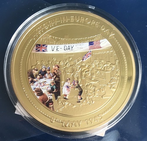Windsor Mint "VE-Day in London 70th Anniversary" Coin 70mm plus COA ...